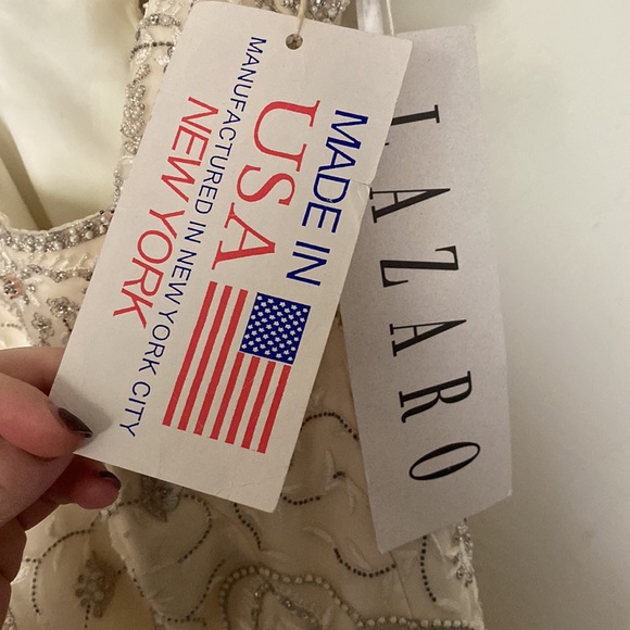 Lazaro | Dresses | Lazaro Wedding Dress Size Nwt Bridal Gown Cream ...